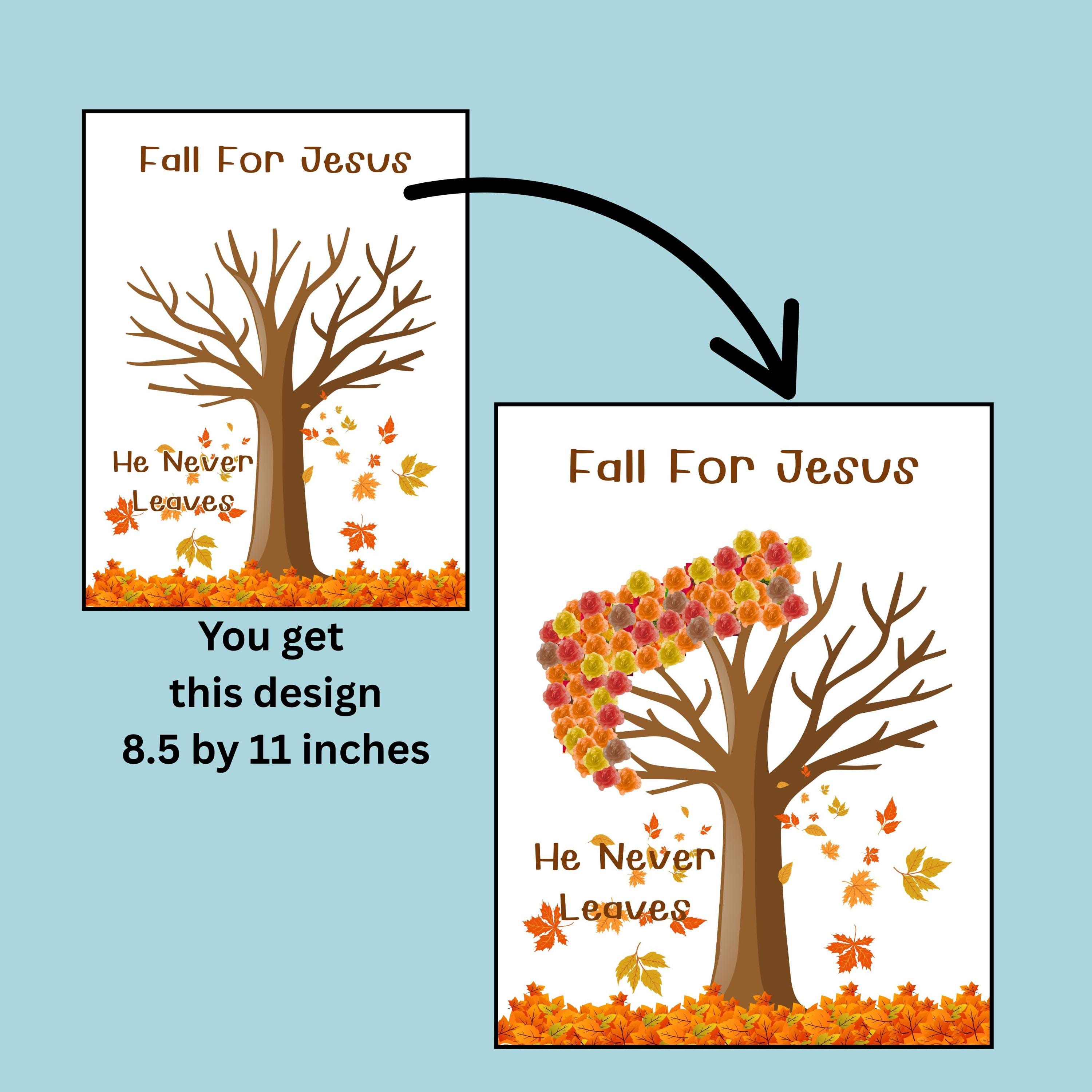 Fall for Jesus Torn Paper Craft Activity for Kids, Shredded Pieces ...