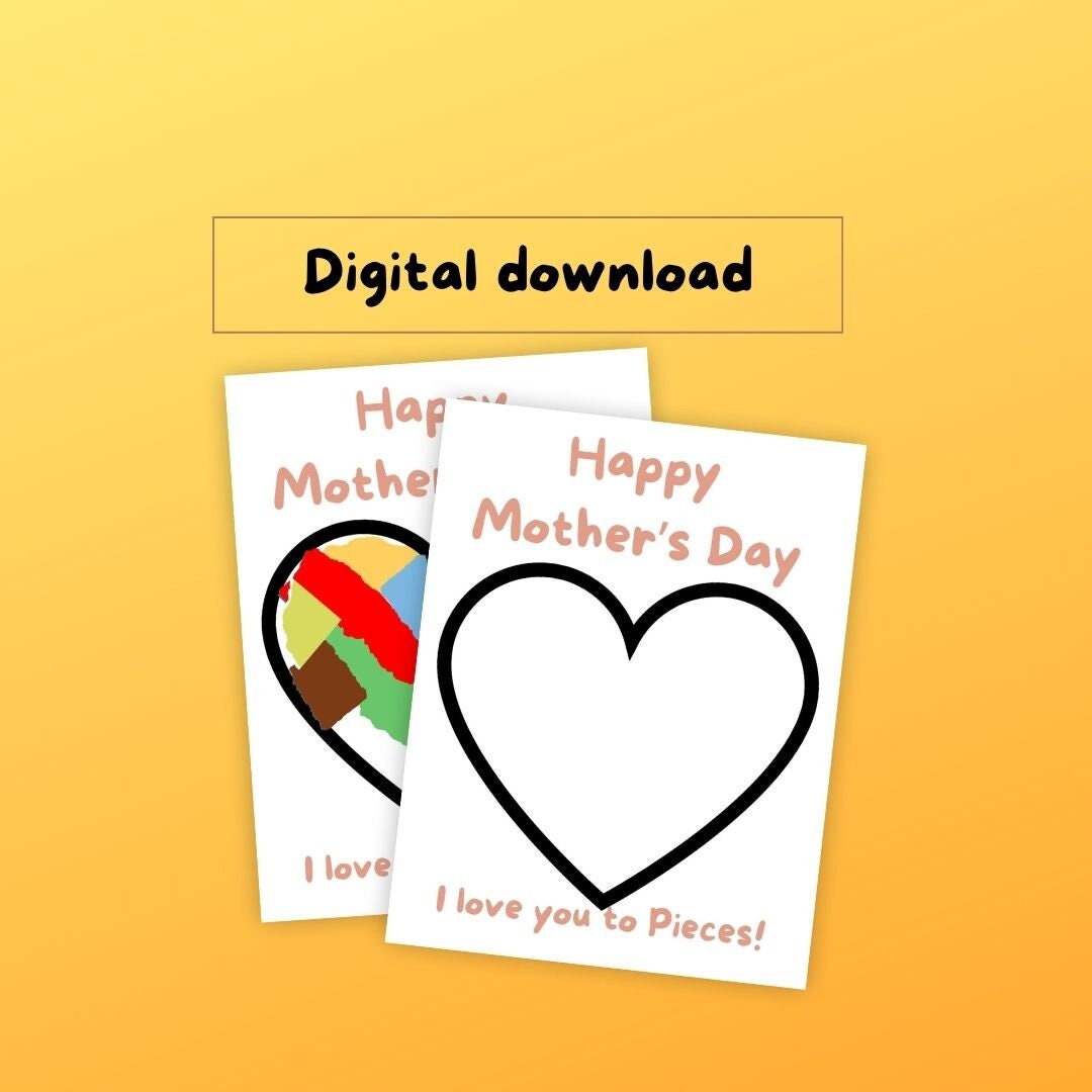 Mother's Day Craft From Kids, Easy Crafts for Mom, Shredded Pieces of ...