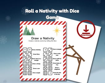 Roll a Nativity | Christmas Bible Game | Nativity Craft | Nativity Game ...