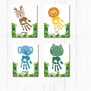 Wild Animal Handprint Craft, Printable Handprint Keepsake, Safari ...