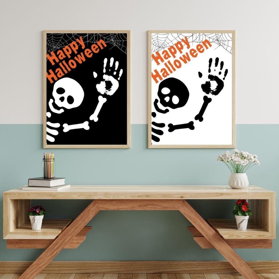 Halloween Handprint Art Bundle Skeleton, Preschool, Daycare ...