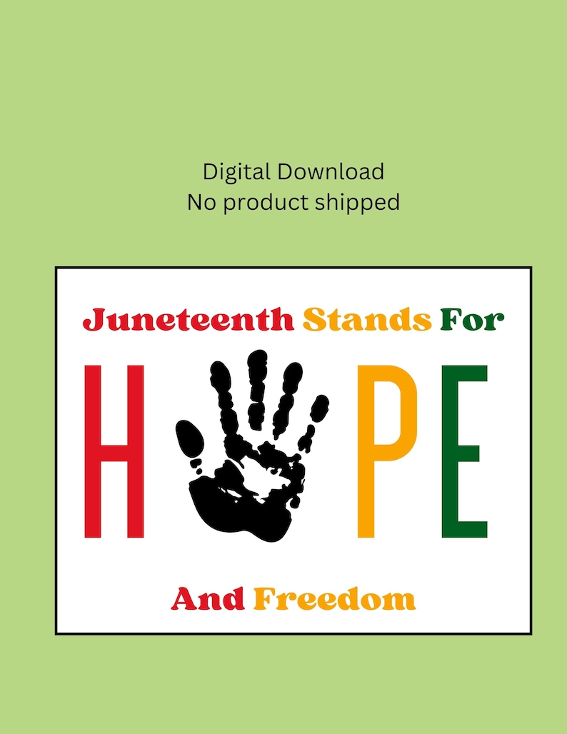 Juneteenth Handprint Bundle, Juneteenth Handprint Craft, Preschool ...