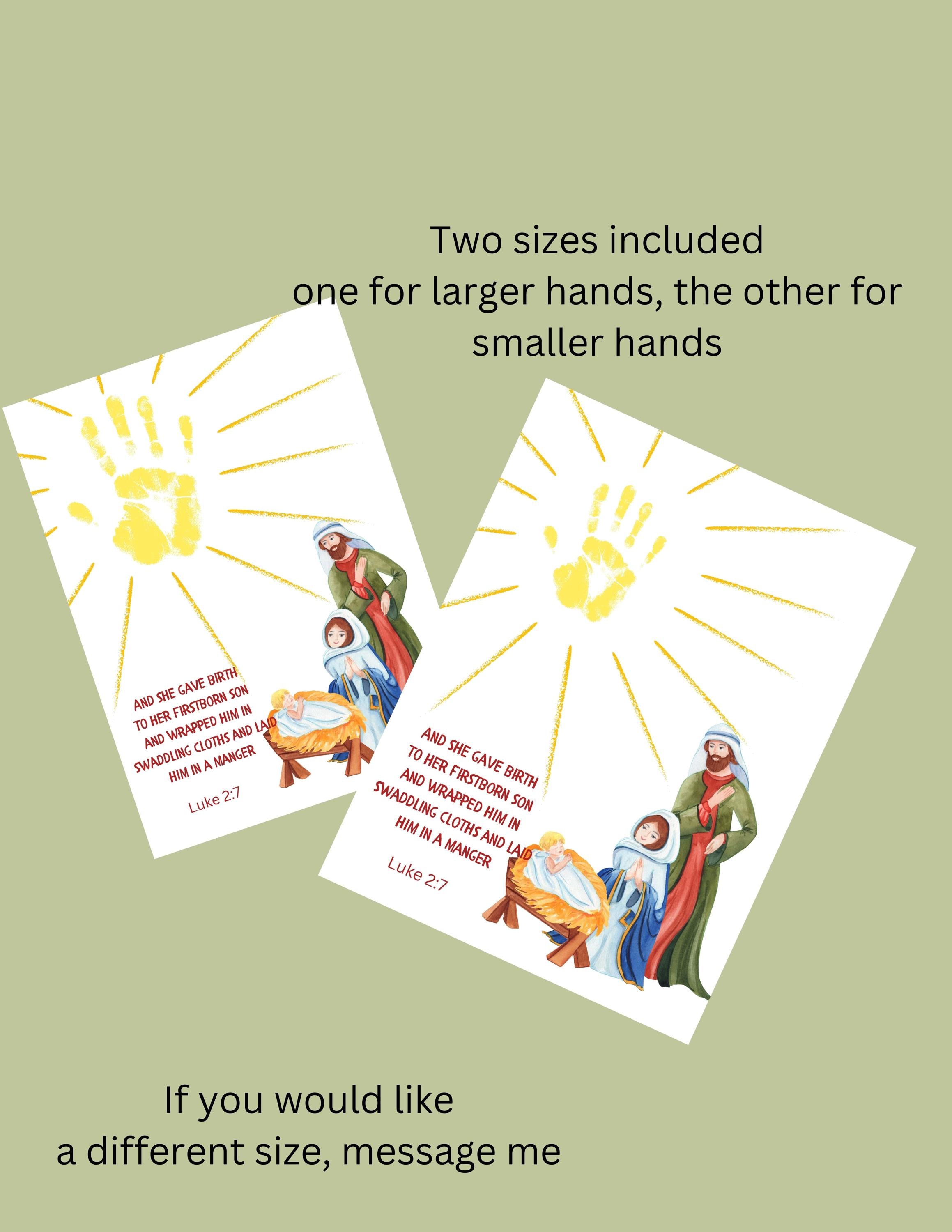 Nativity Scene Christmas Handprint Art, Christian Christmas Craft ...