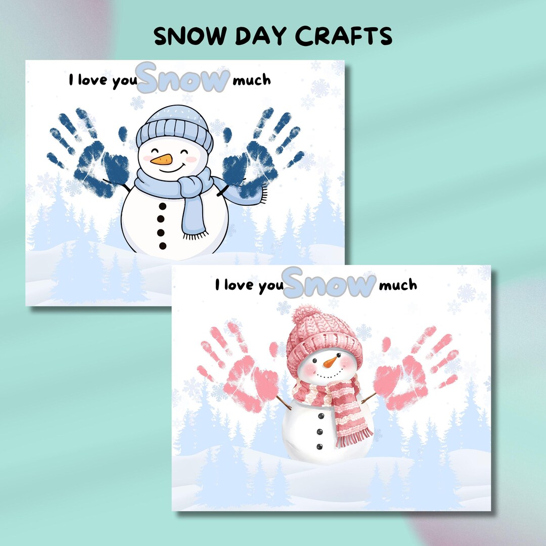 Winter Handprint Art Bundle, Preschool, Daycare, Kindergarten Activity ...