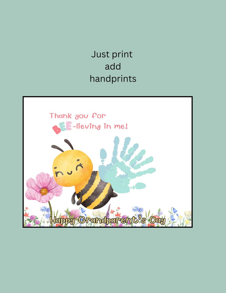 Grandparents Day Handprint Craft Bundle | Grandma Grandpa Hunting ...