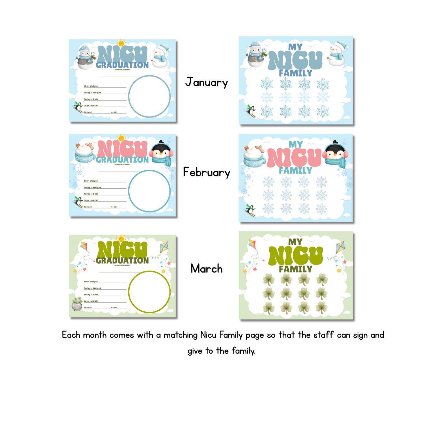 12 Monthly Nicu Graduation Certificate Footprint Art, Handprint ...