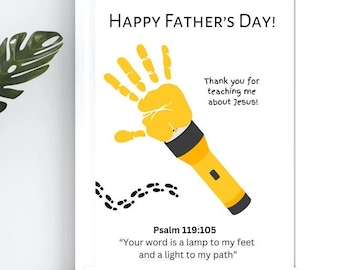 Father's Day Bible Craft | Father's Day Footprint Craft | Father's Day ...