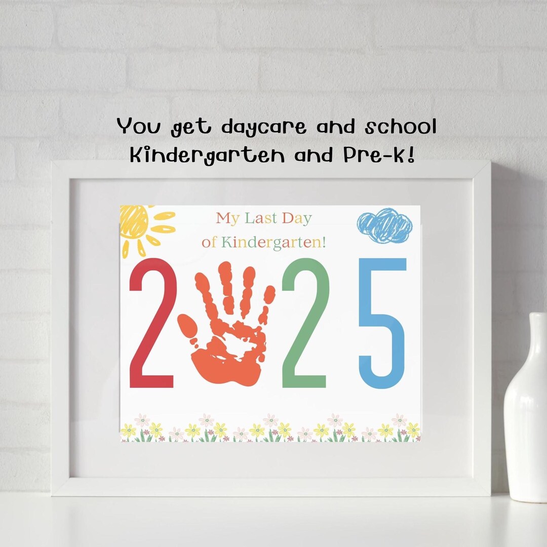 Last Day of Pre-k Handprint Craft, Last Day of School, Kindergarten ...