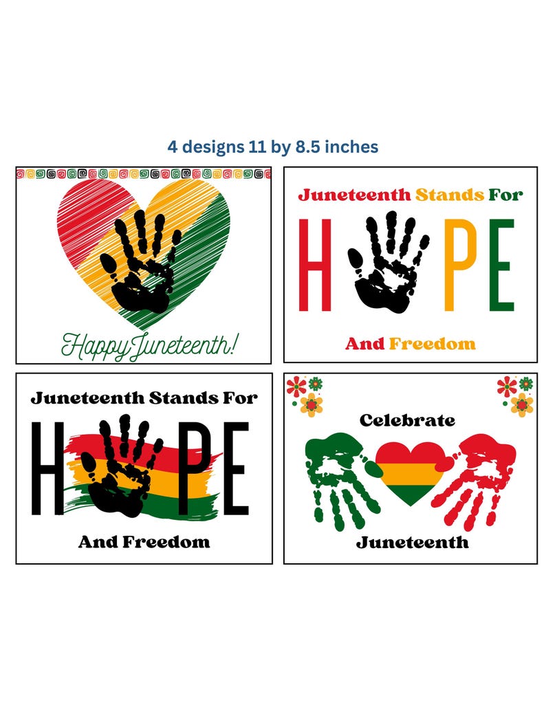 Juneteenth Handprint Bundle, Juneteenth Handprint Craft, Preschool ...