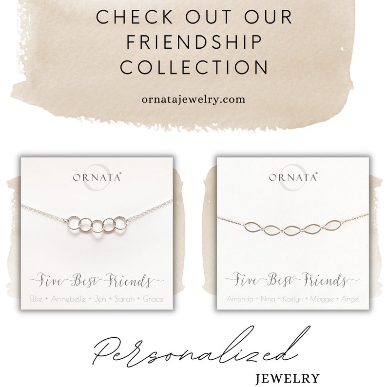 Five Best Friends - Sterling Silver Necklace | Friends & Sisters - Etsy