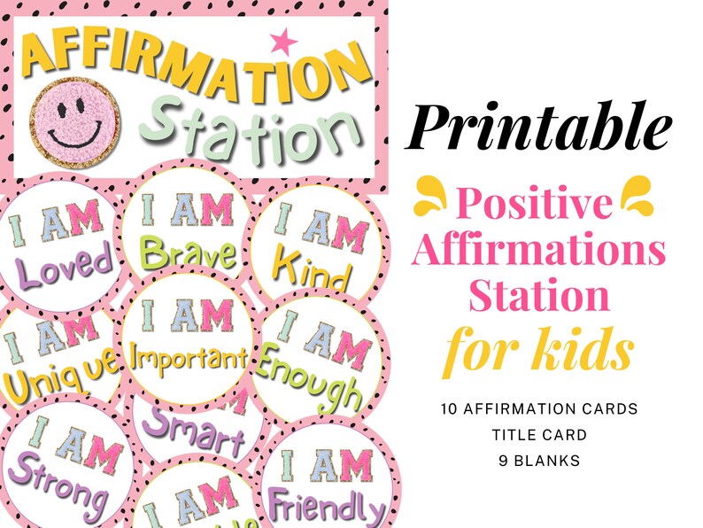 Affirmation Station Printable With Blanks | Instant Download | Mental ...