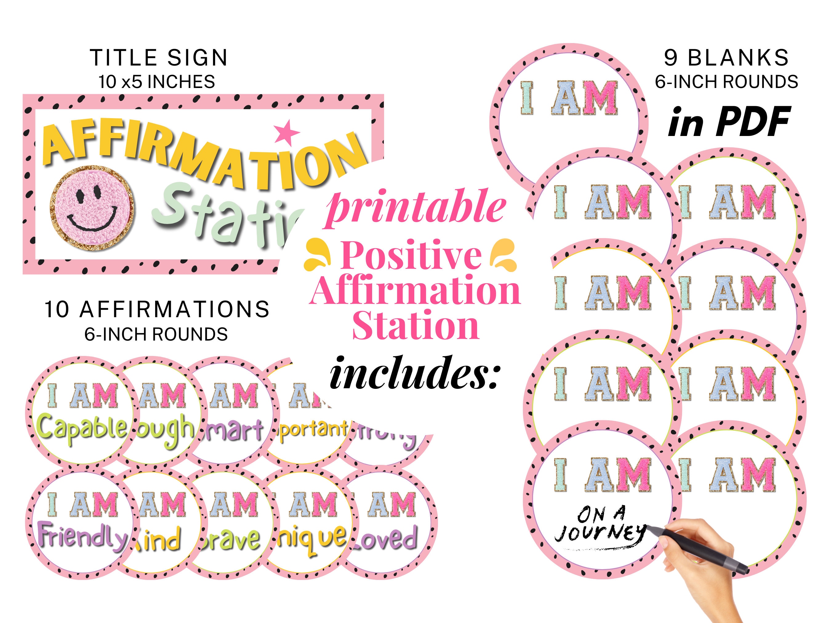Affirmation Station Printable With Blanks | Instant Download | Mental ...