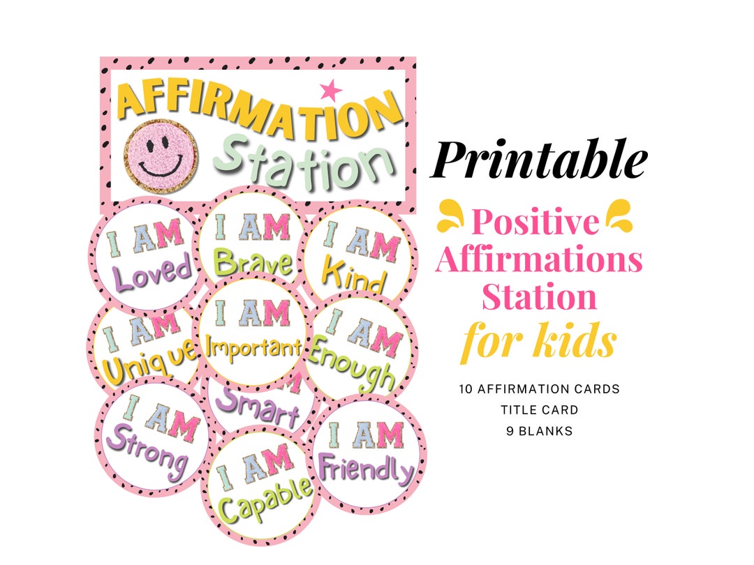 Affirmation Station Printable With Blanks | Instant Download | Mental ...