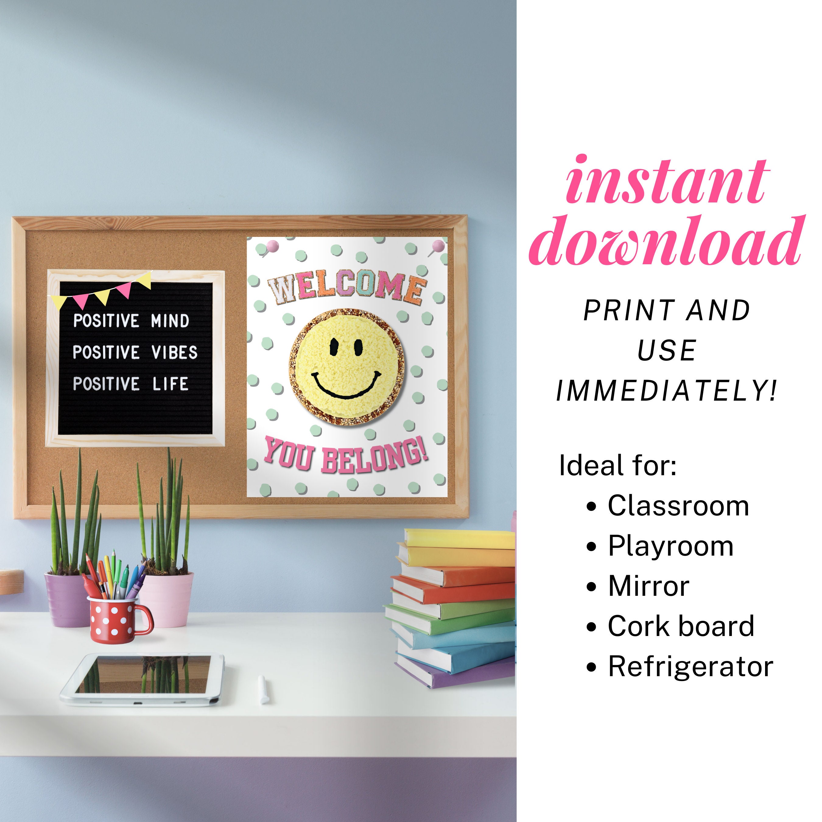 Welcome You Belong Printable Poster in Size 8.5x11 11x17 & 18x24 ...