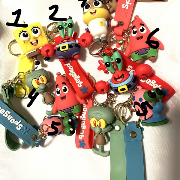 Spongebob Keychain - Etsy
