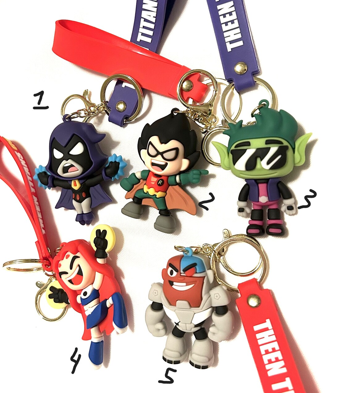 Teen Titans Keychains - Etsy