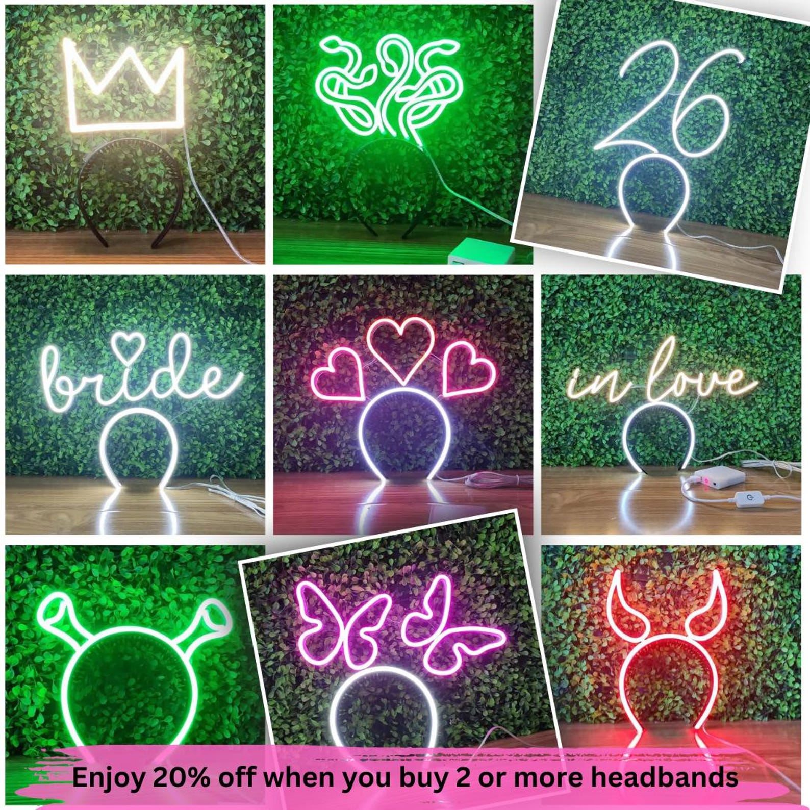 Neon Headband - Custom Neon Headband Halloween, Birthday, Bachelorette ...