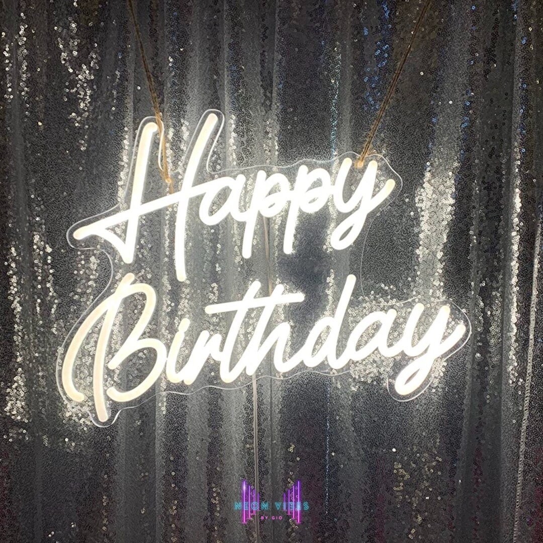 Happy Birthday Neon Sign - Party Neon Sign - Celebration Neon Sign - Etsy