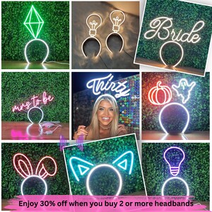 Neon Headband Custom Neon Headband Halloween, Birthday, Bachelorette ...