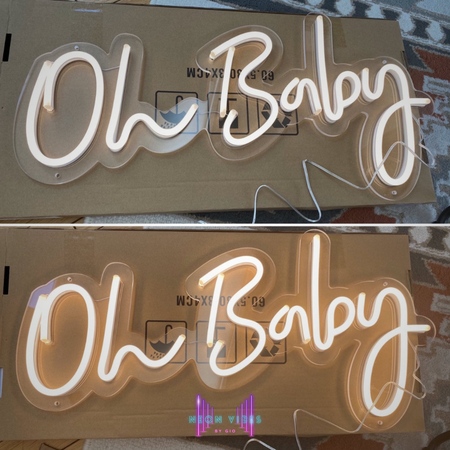 Oh Baby Neon Sign Gender Reveal Party Neon Sign Baby Party Decor - Etsy