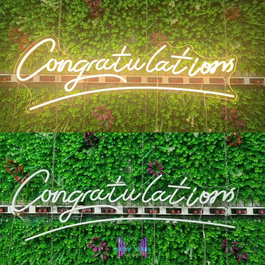 Congratulations Neon Sign - Happy Birthday Neon Sign - Party Neon Sign ...