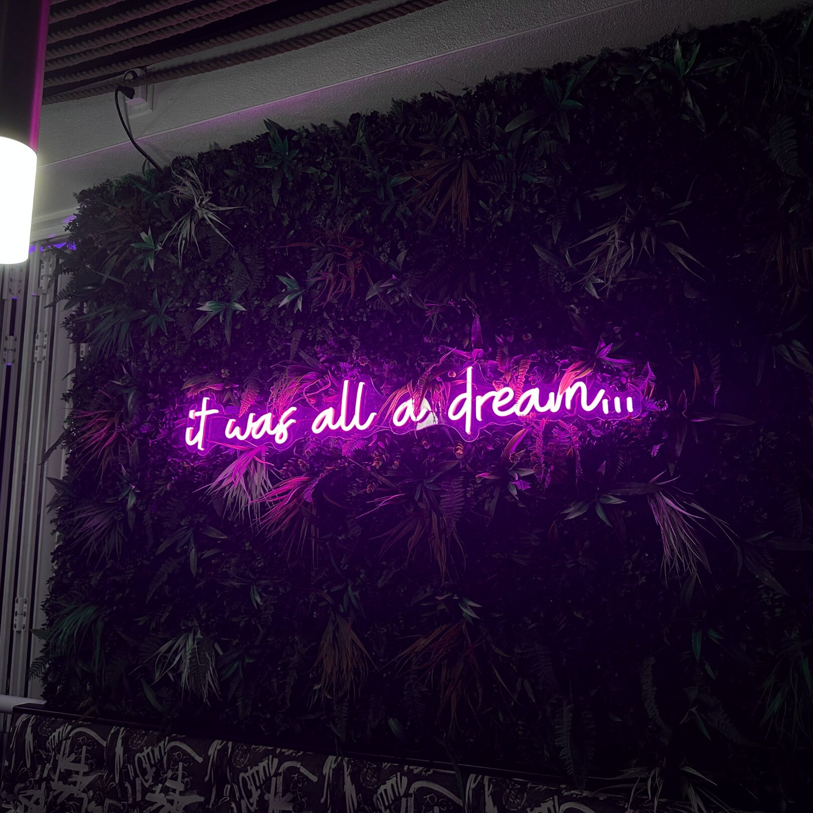Neon Sign It Was All a Dream Inspirational Neon Sign Aesthetic Wall ...