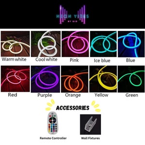 Neon Strip Lights - LED Strip Light for Home Decor - Single Color LED ...