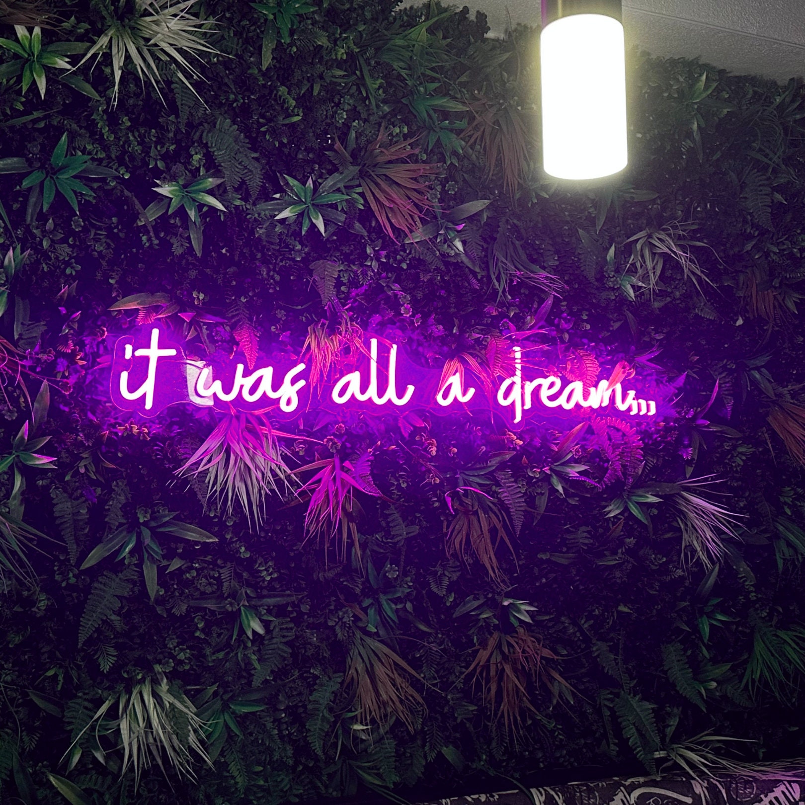 Neon Sign It Was All a Dream Inspirational Neon Sign Aesthetic Wall ...