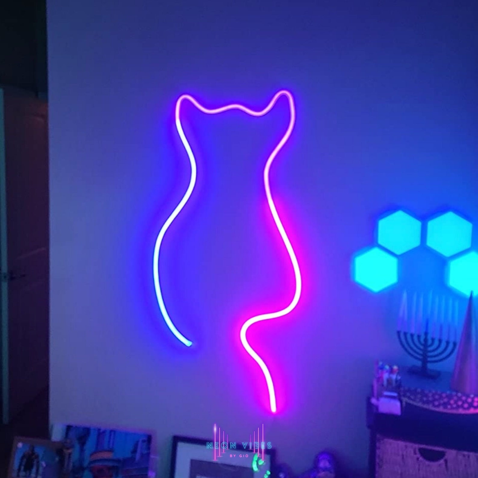 Multicolor RGBIC Neon Strip Lights - LED Strip Light - Color Changing ...