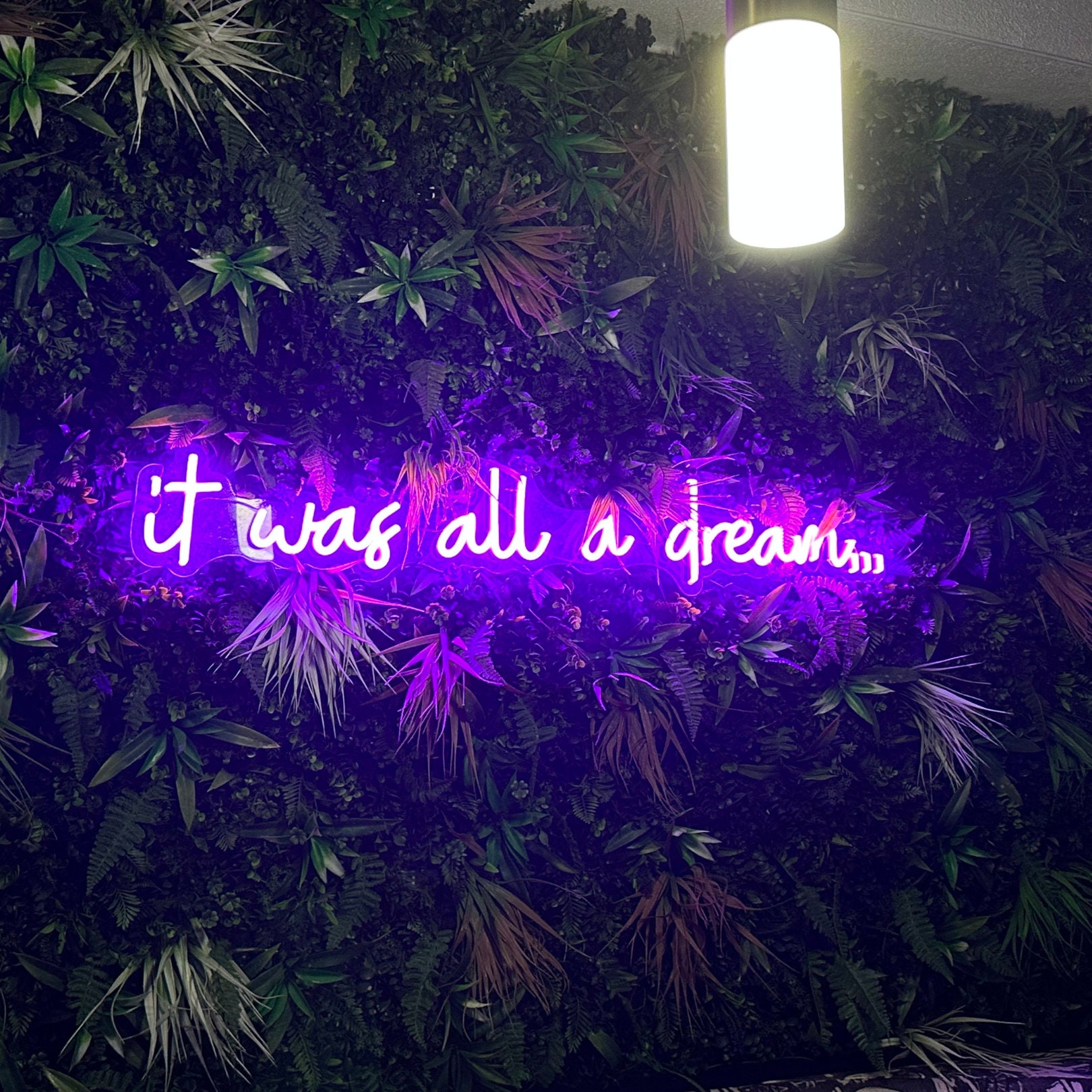 Neon Sign It Was All a Dream Inspirational Neon Sign Aesthetic Wall ...