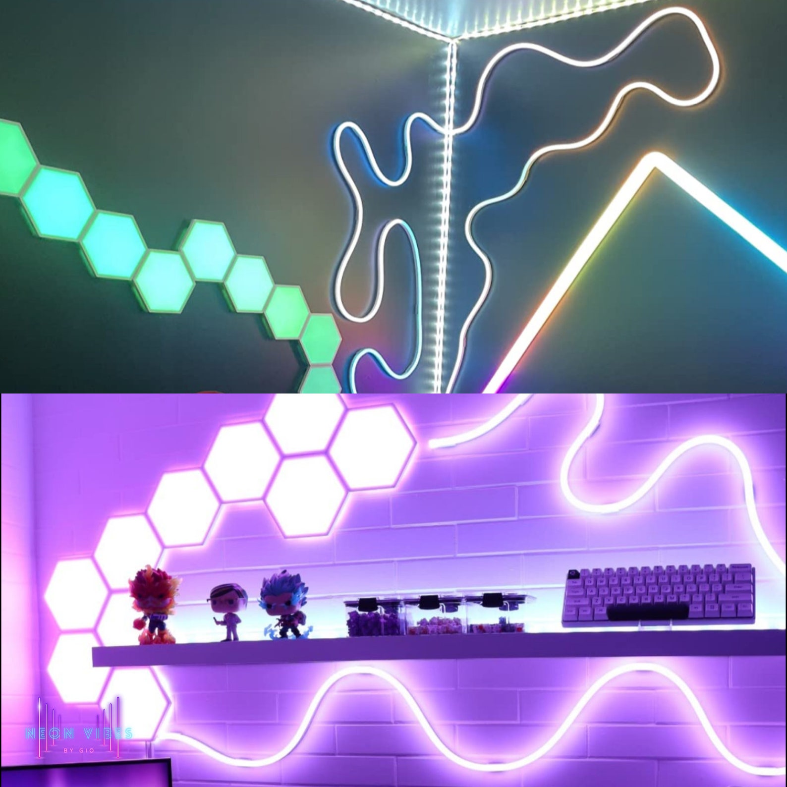 Multicolor RGBIC Neon Strip Lights - LED Strip Light - Color Changing ...
