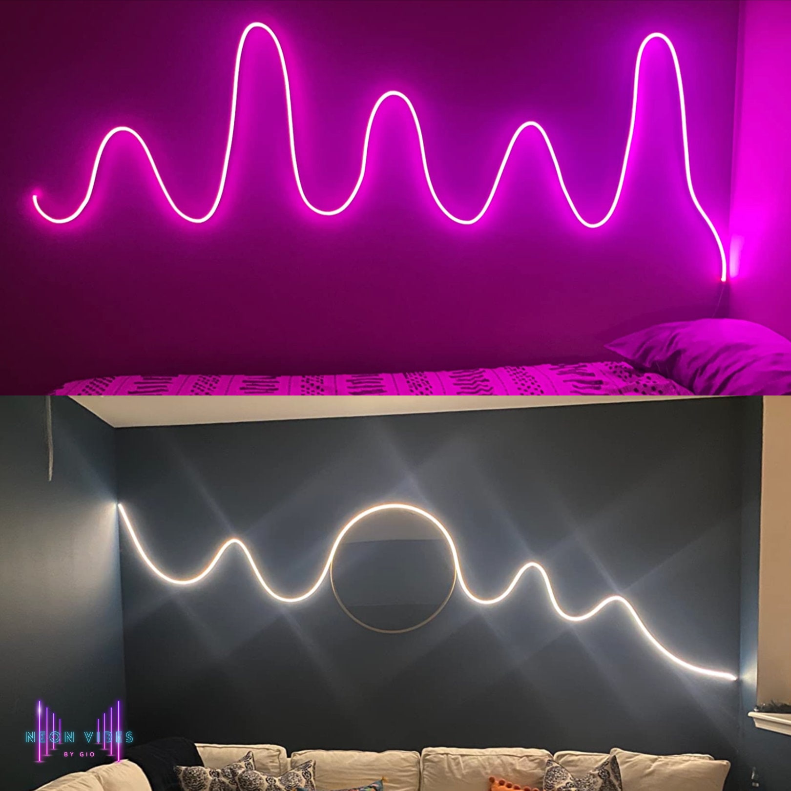 Neon Strip Lights - LED Strip Light for Home Decor - Single Color LED ...
