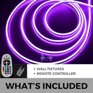 Multicolor RGB Neon Strip Lights - LED Strip Light for Home Decor ...