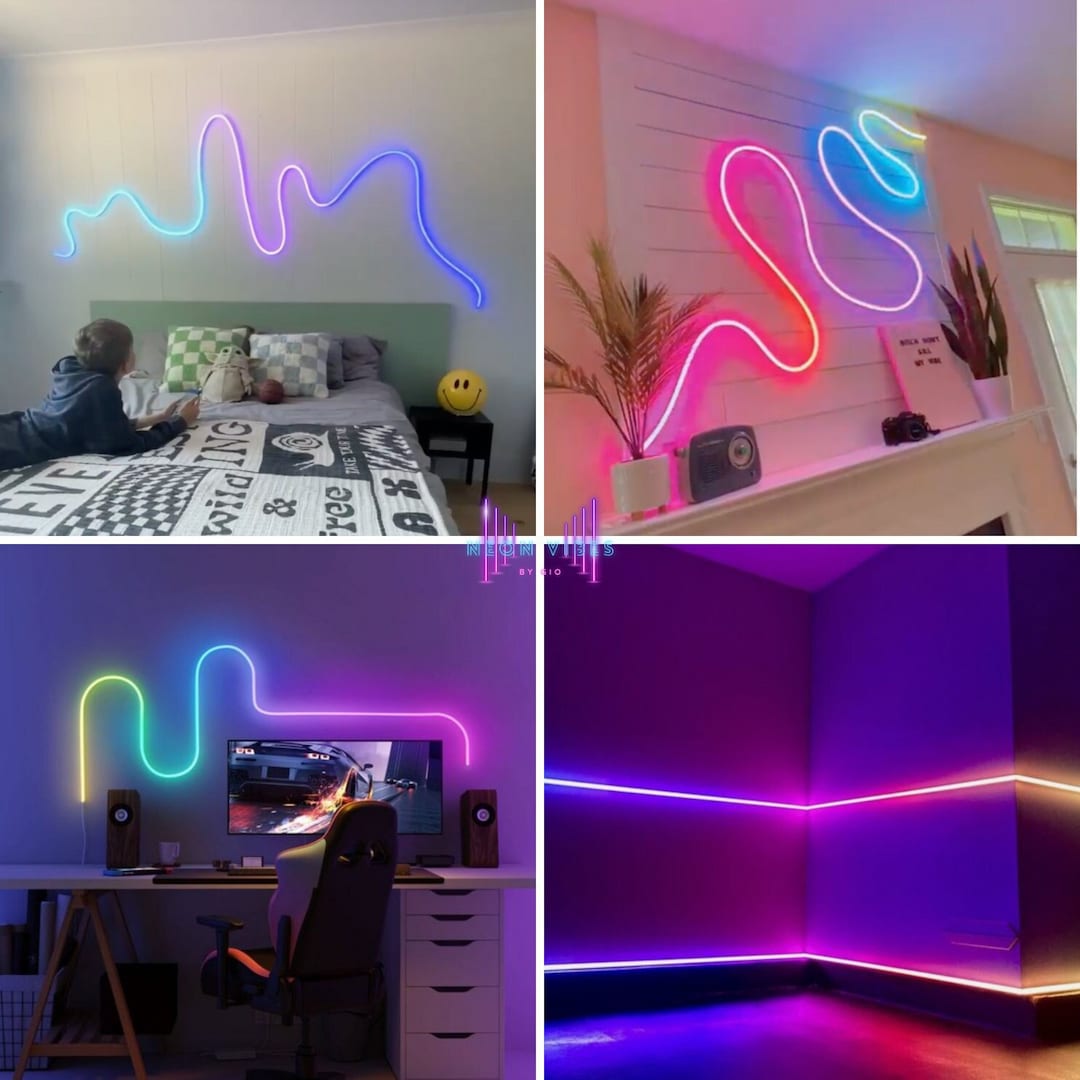 Multicolor RGBIC Neon Strip Lights - LED Strip Light - Color Changing ...
