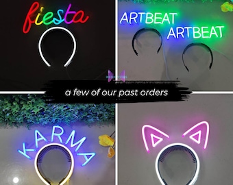 Neon Headband Custom Neon Headband Halloween, Birthday, Bachelorette ...