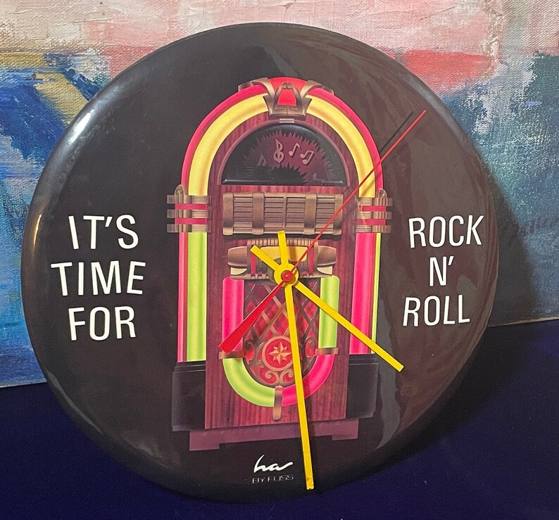 Vintage Its Time to Rock and Roll Wall Clock - Etsy