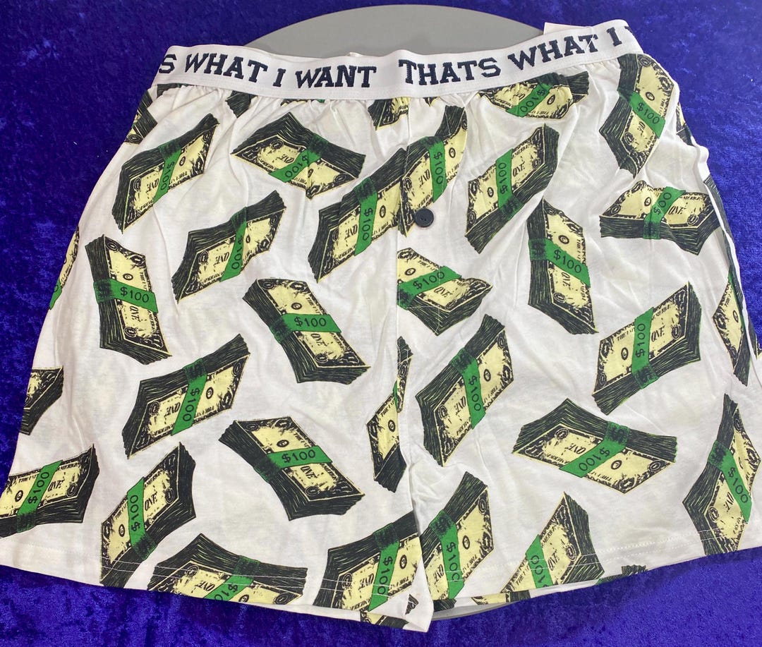 Vintage Glow in the Dark Boxers: "that's What I Want" Money Print ...