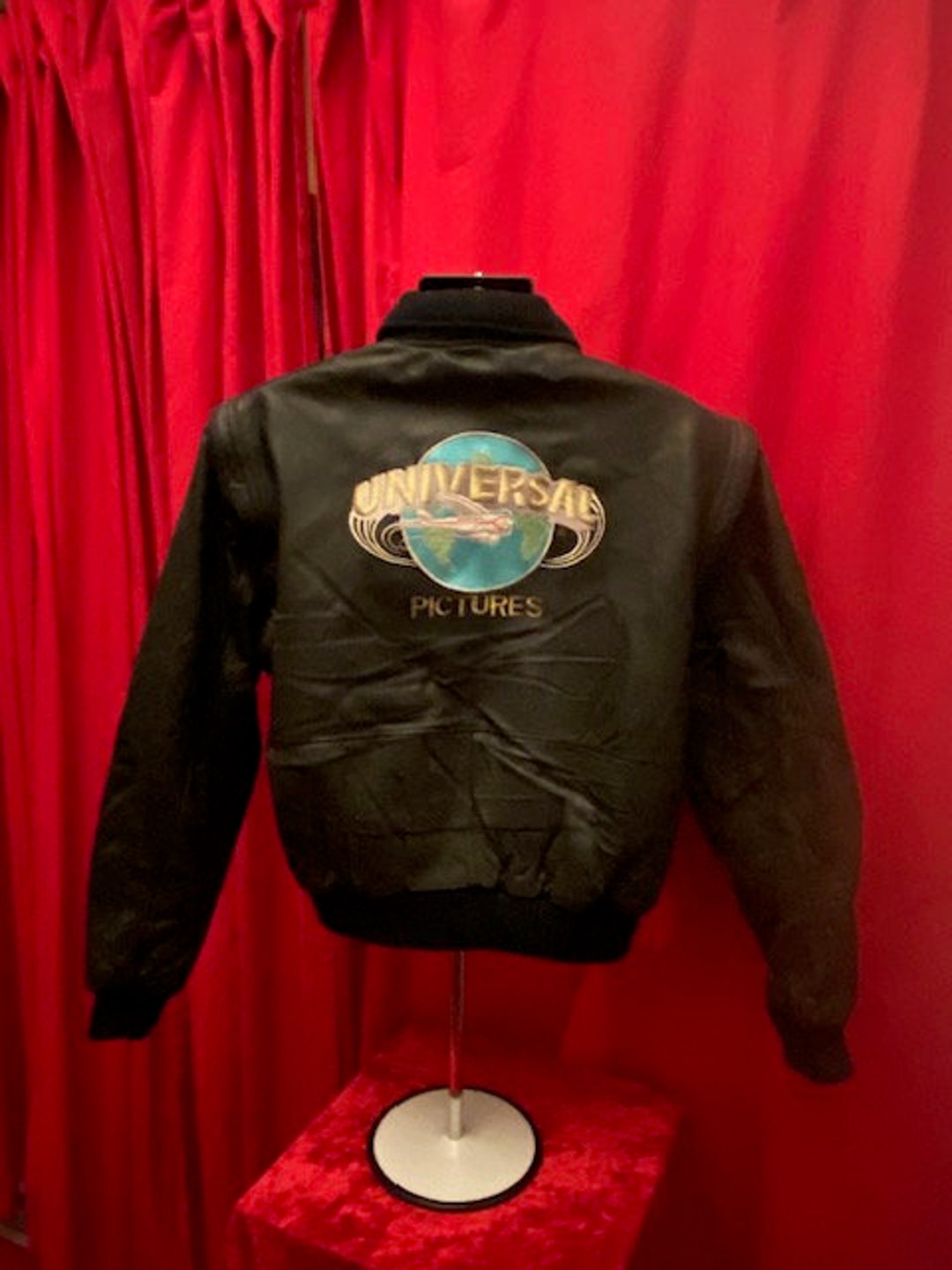 Vintage Universal Studios Black Leather Jacket. - Etsy