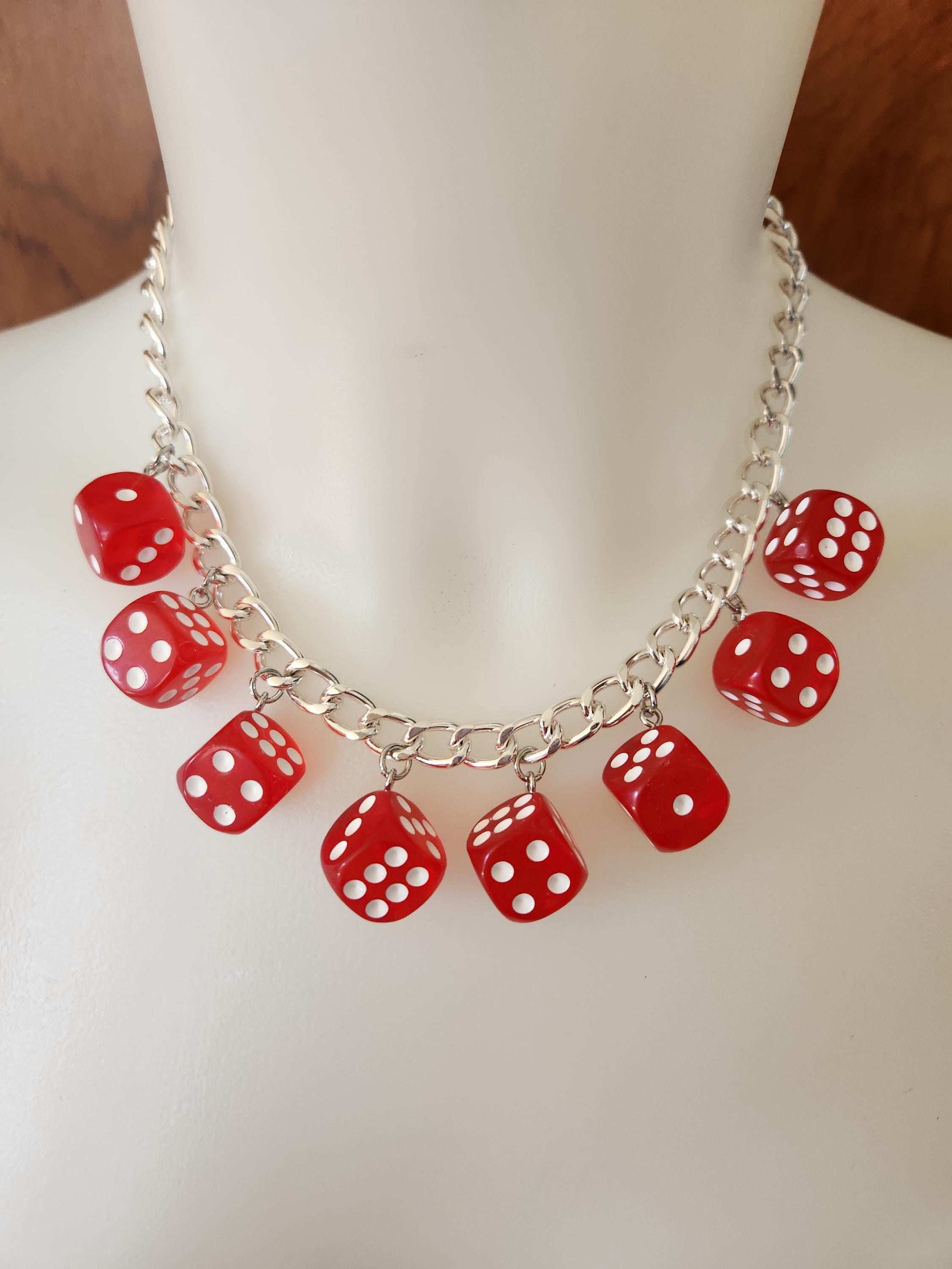 Red Dice Necklace. This a Little Bit of a Heavier Necklace. Thank You ...