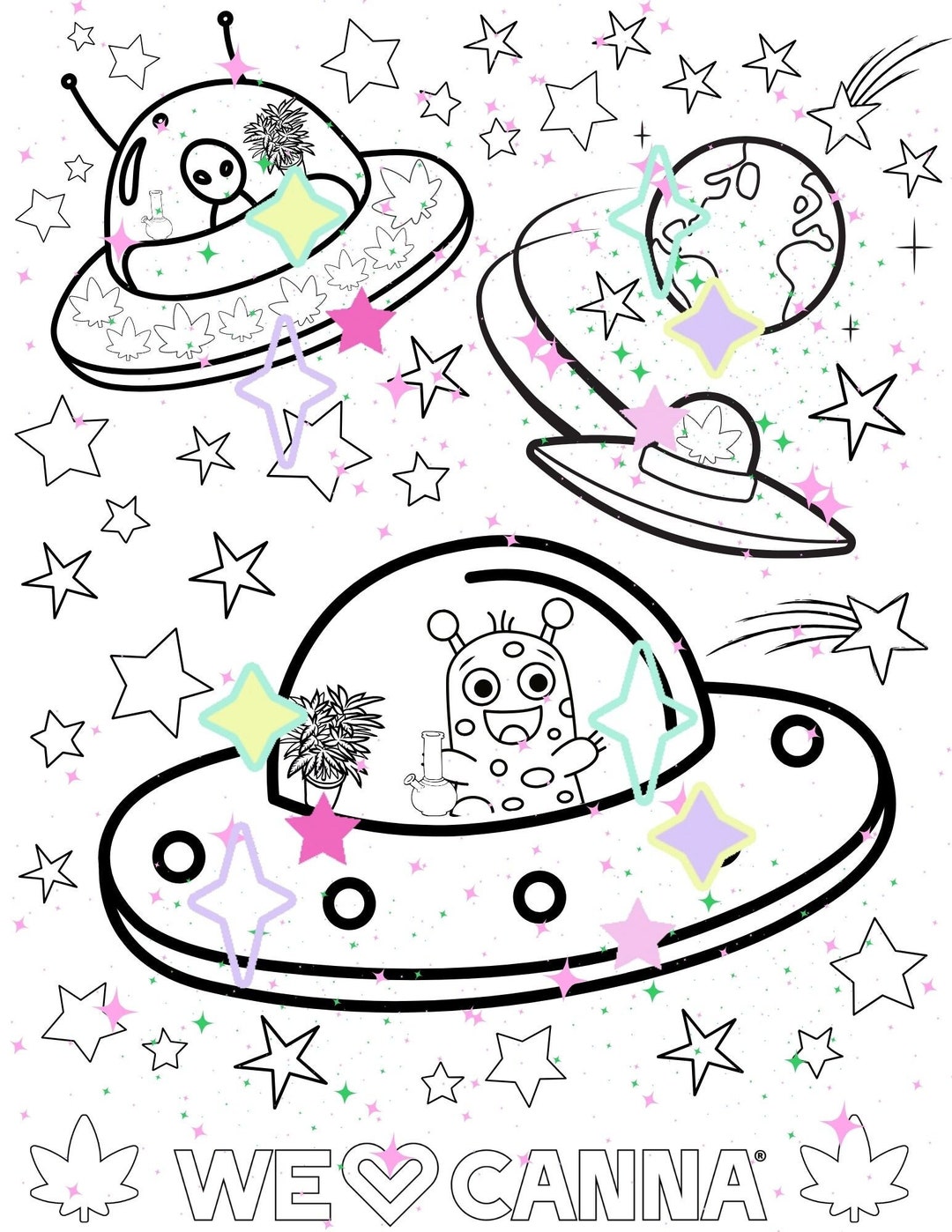 Stoner Coloring Page, 420 Coloring, Weed, Pot, Gift for Stoner, 420 ...