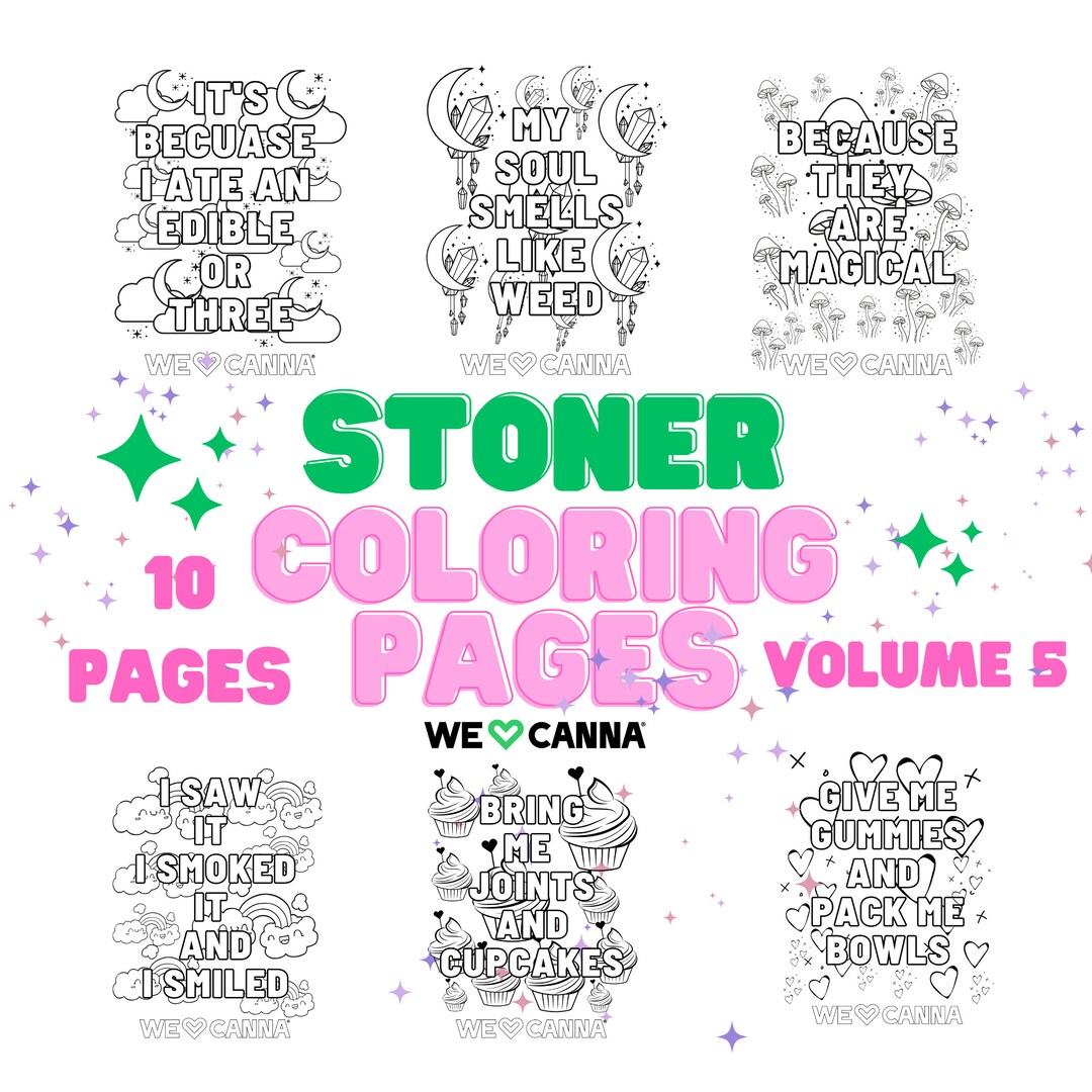 Stoner Coloring Book 420 Coloring Weed Pot Gift for - Etsy Australia