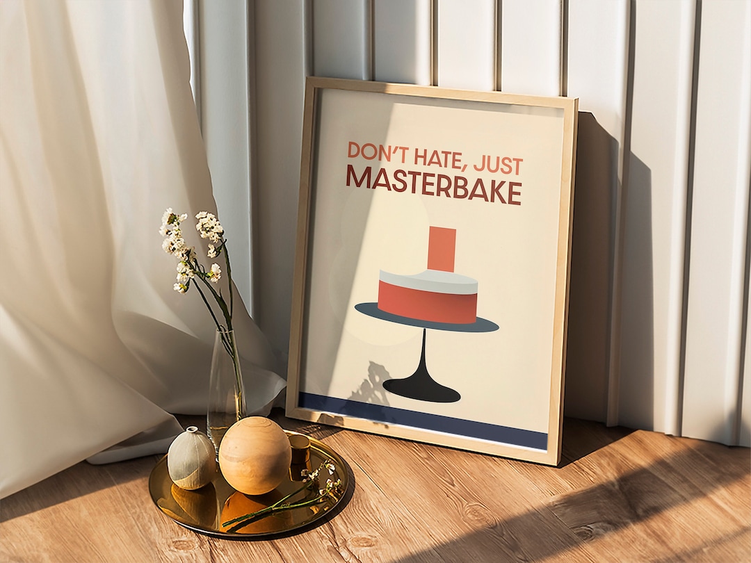 Vintage Cake Art Poster | Kitchen Wall Art | Baking Humour Wall Decor ...
