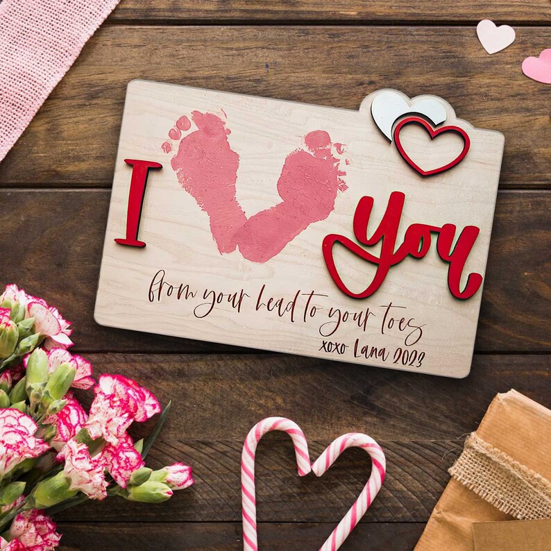 Personalized I Love You Plaque, Custom I Love You From Your Head to ...