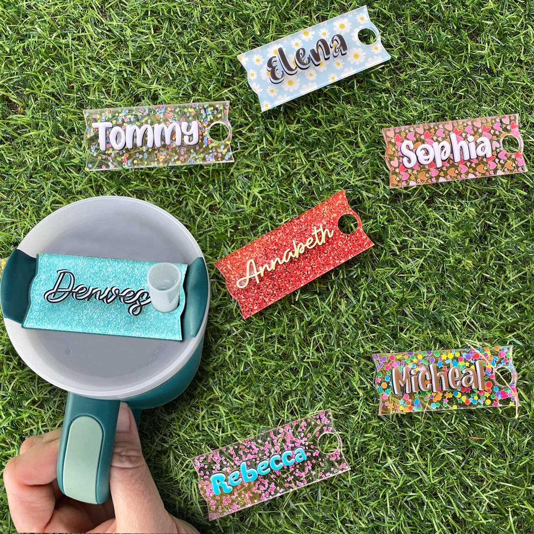 Personalized Tumbler Name Tag, Tumbler Name Plate, Custom Tumbler Name ...