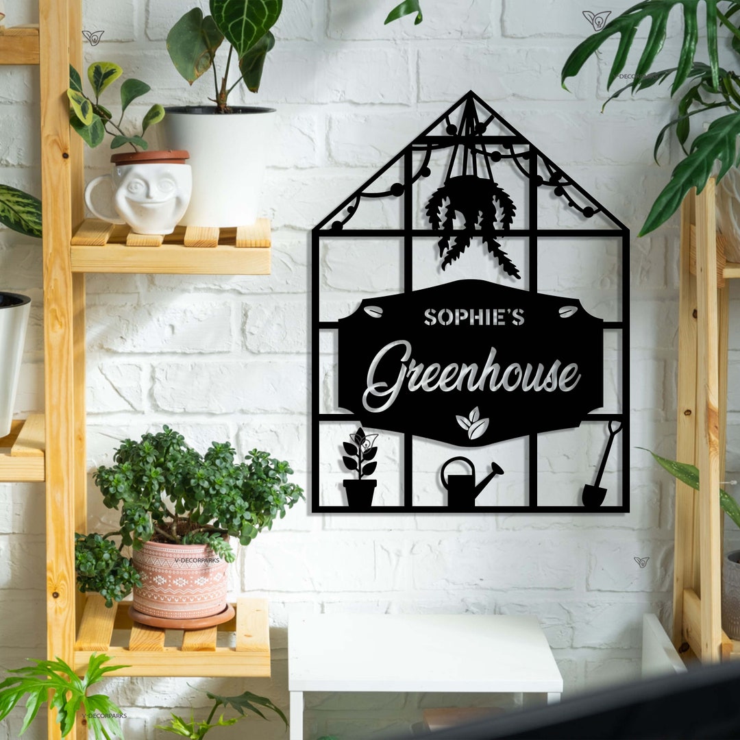 Personalised Greenhouse Sign Greenhouse Decor Potting Shed Garden Sign ...