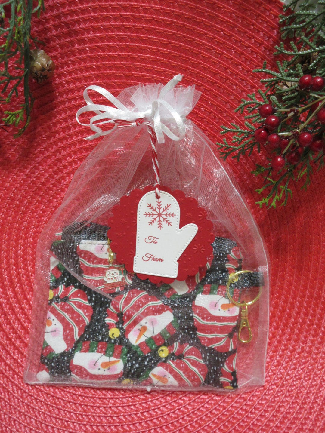 Coin Purse Gift Set: Zipper Pouch Coin Purse With Key Ring and Clasp ...