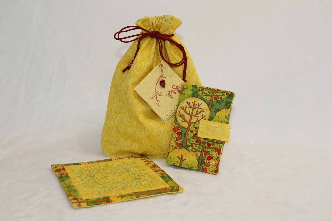 Fabric Tea Bag Wallet With Matching Coaster / Mug Rug and Gift Bag ...