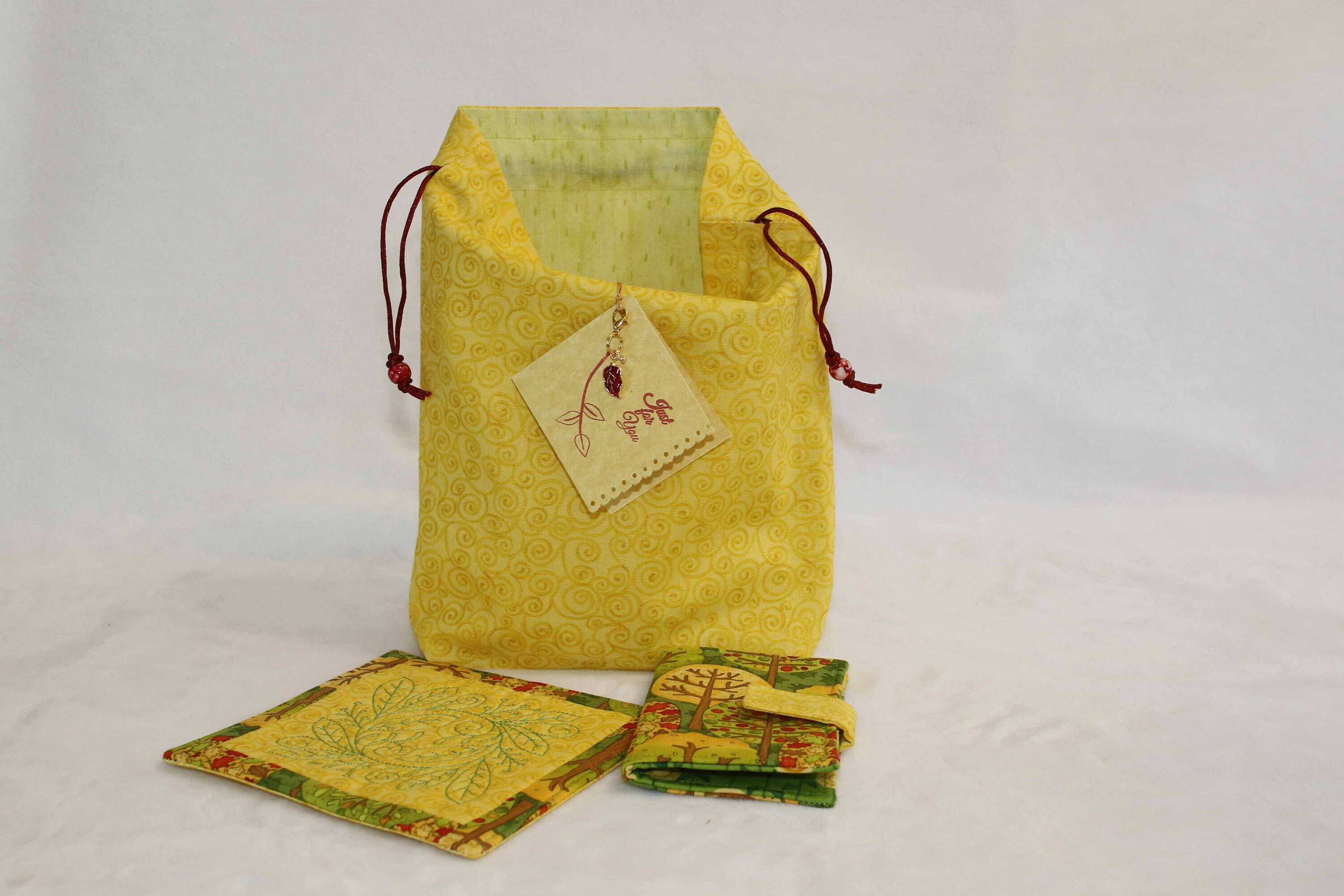 Fabric Tea Bag Wallet With Matching Coaster / Mug Rug and Gift Bag ...