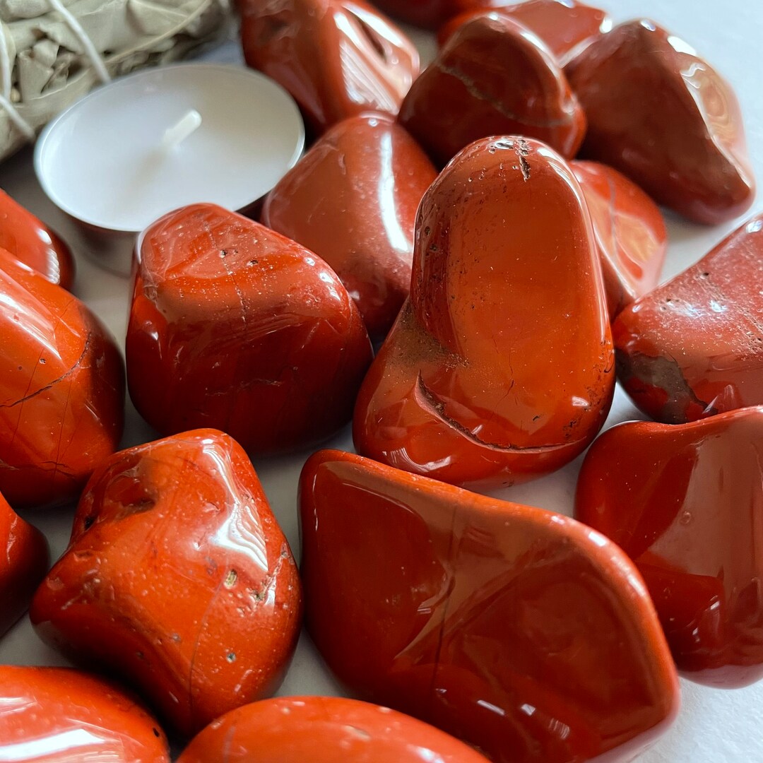 Jasper Red Large Tumblestone - Etsy