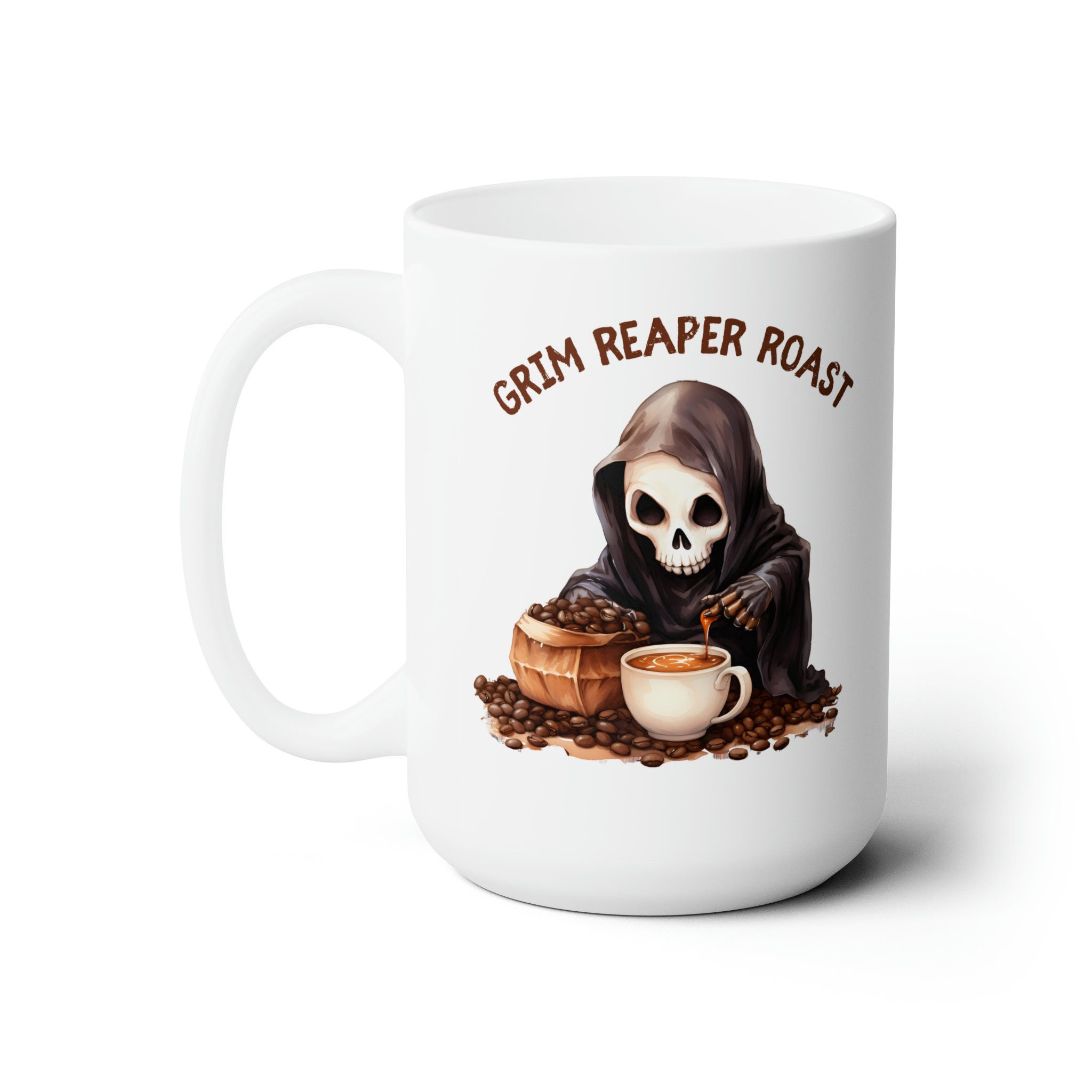 Grim Reaper Coffee Mug Dark Humor Cup for the Undead Caffeine Lovers 15 ...